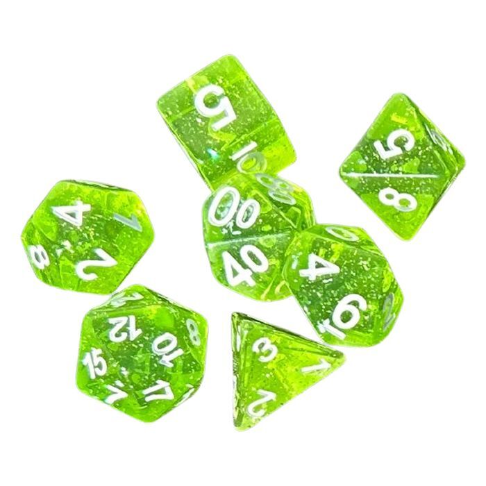 Goodman Games Dungeon Crawl Classics: Greenstone Shards 14 Dice Set ...